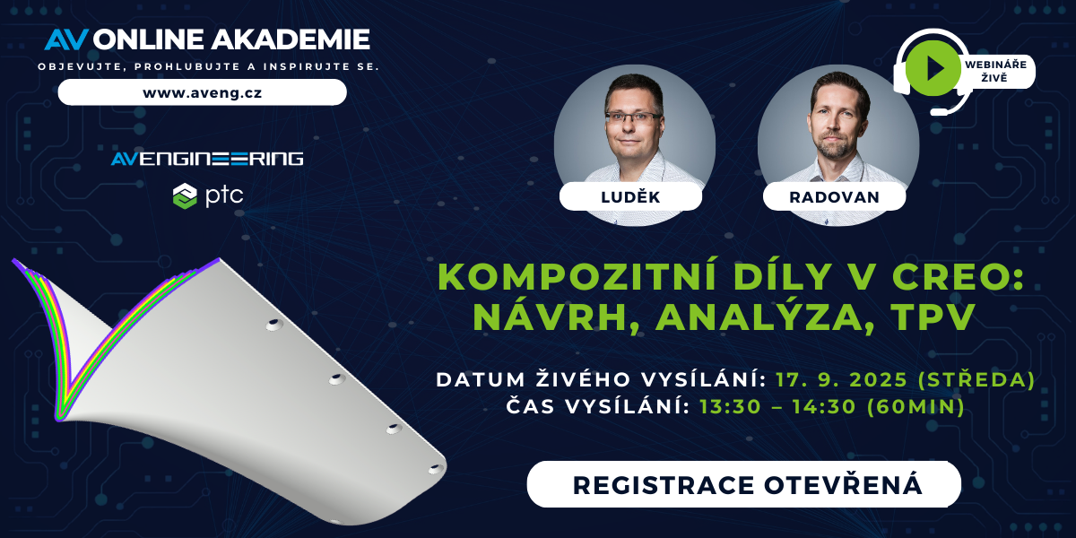 Kompozitní díly v Creo: návrh, analýza, TPV - AV ENGINEERING